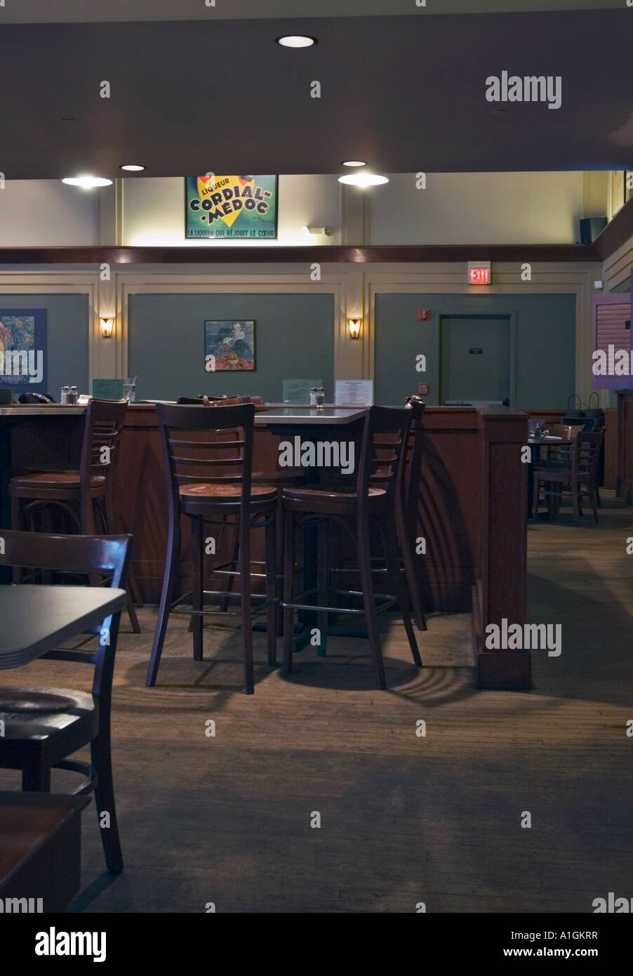 Interior of empty bar Massachusetts USA Stock Photo - Alamy