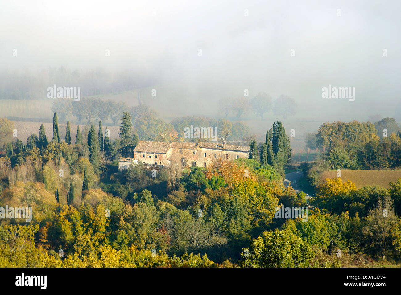 One in a series of seasons a house on the Tuscan Umbrian border Stock ...