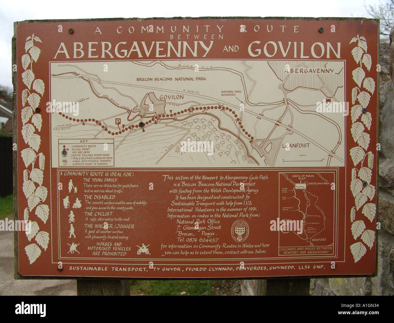 Map of abergavenny hi-res stock photography and images - Alamy