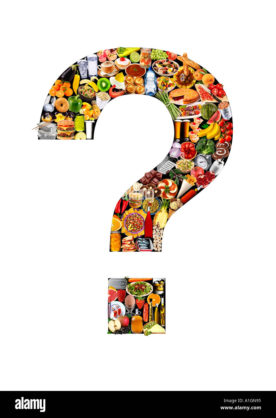 Question mark food hi-res stock photography and images - Alamy