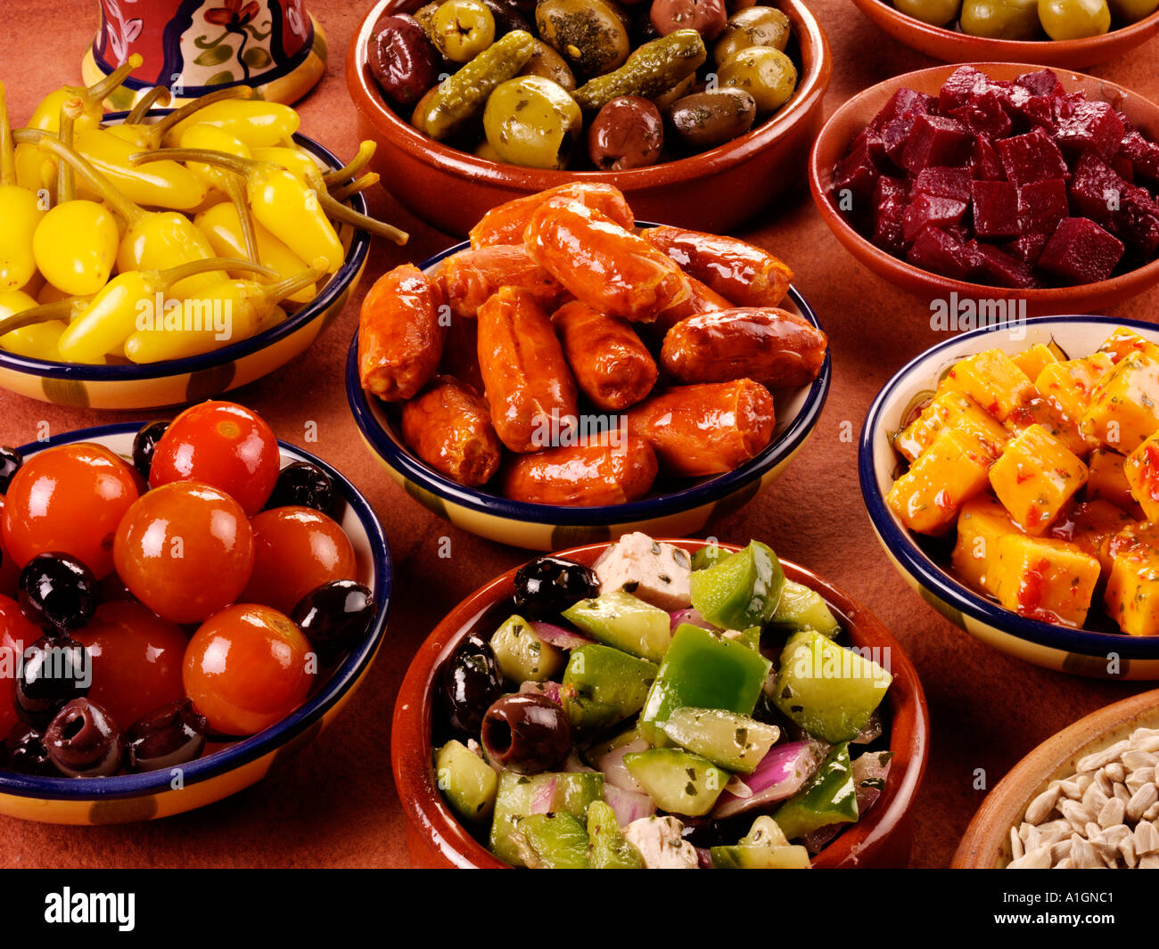 SPANISH TAPAS SELECTION Stock Photo - Alamy