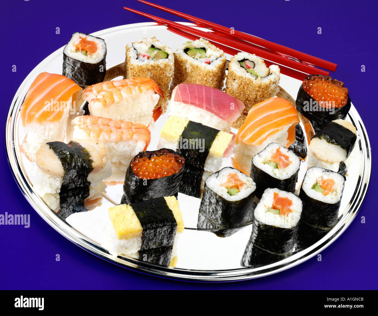 Canapes party silver tray hi-res stock photography and images - Alamy