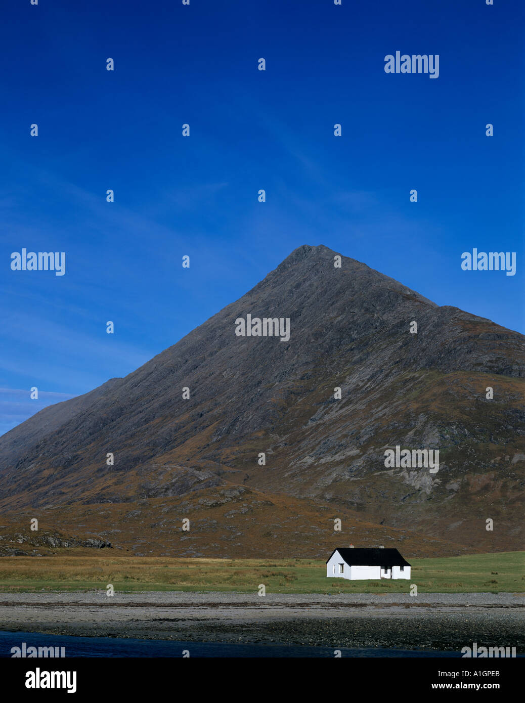 The Mountain Bothy below Bla Bhein Camasunary Bay Isle of Skye Stock ...