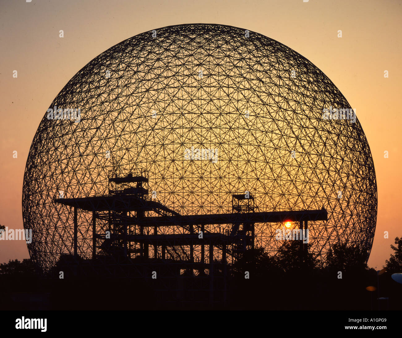 Canada Quebec Montreal Biosphere geodesic dome Stock Photo - Alamy