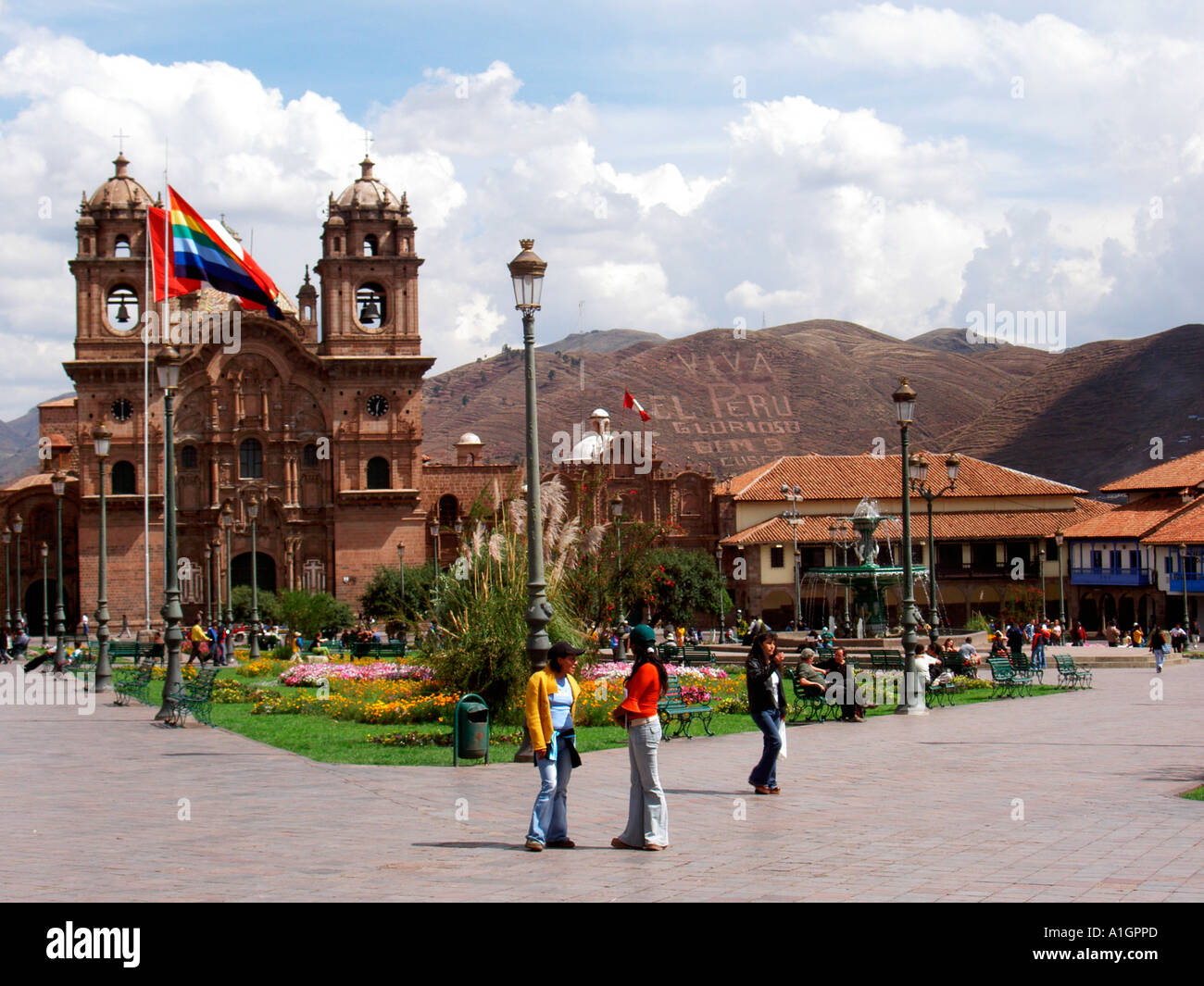 The Peruvian city of Cusco, built by the Spanish and sitting at an ...