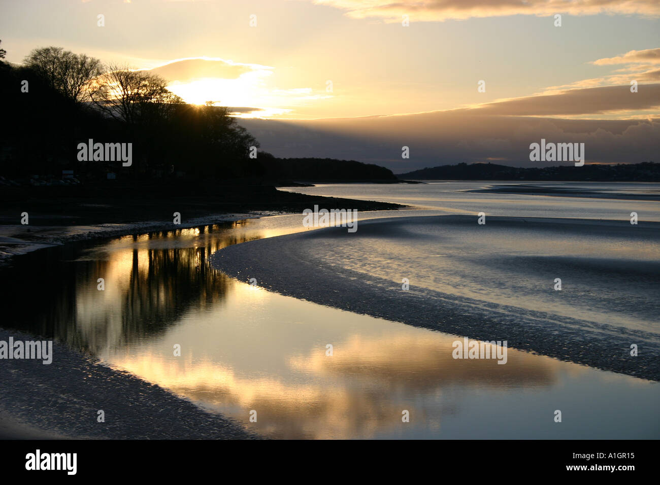 Sunset at Arnside Stock Photo - Alamy