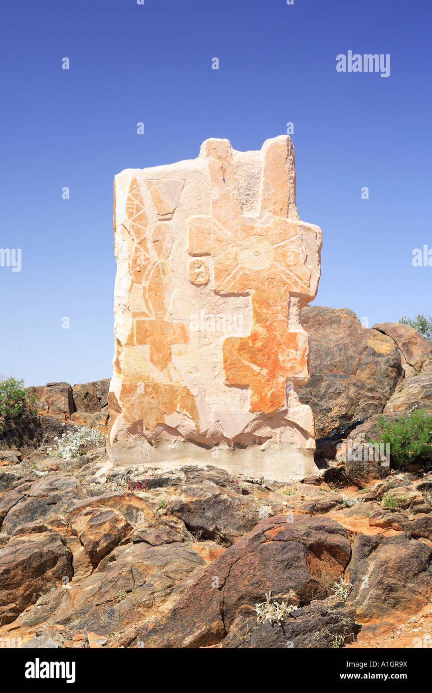 Sculpture Tiwi Totems, Broken Hill sculptures, Barrier range, New South ...