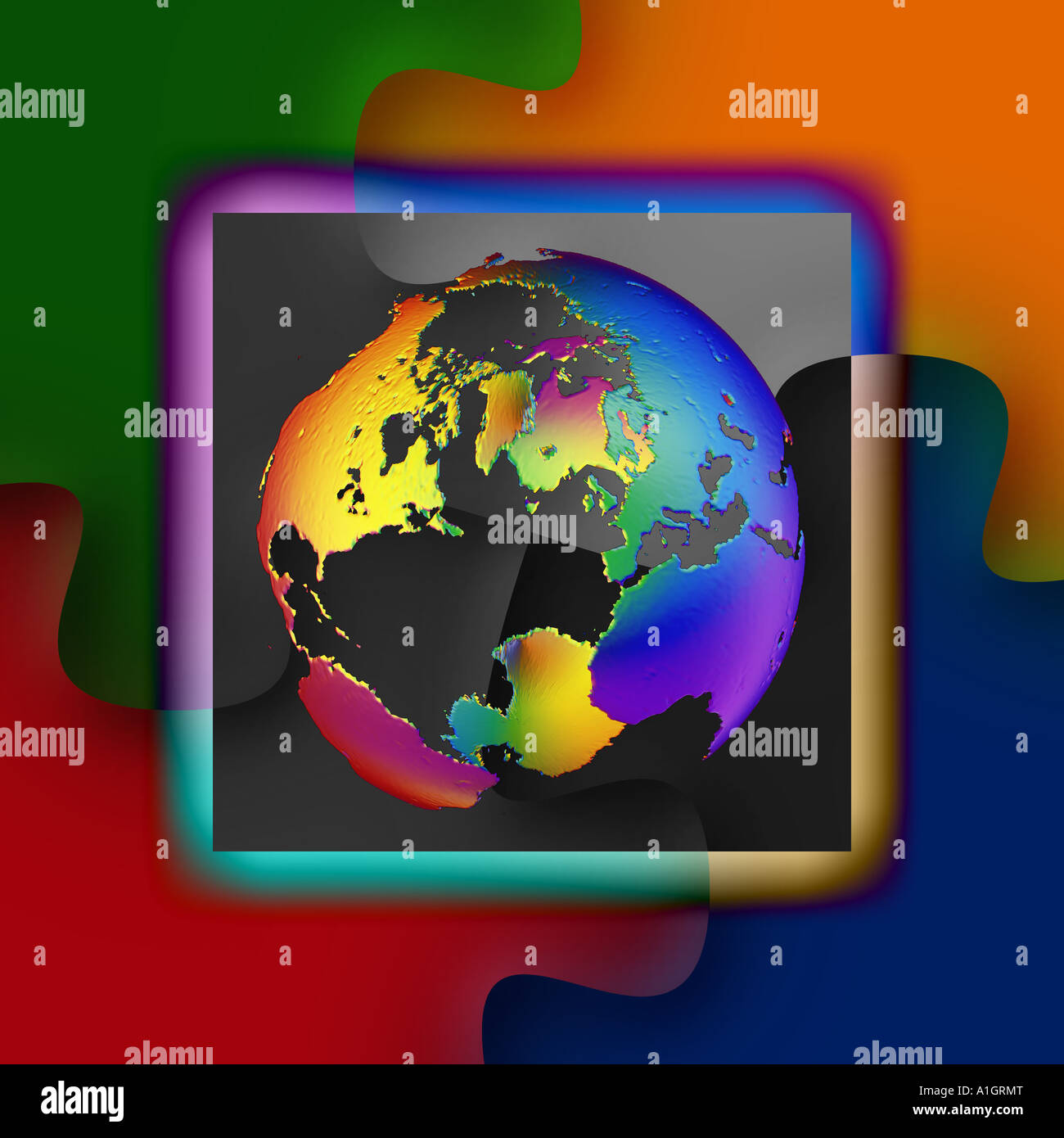 Globe jig saw puzzle hi-res stock photography and images - Alamy