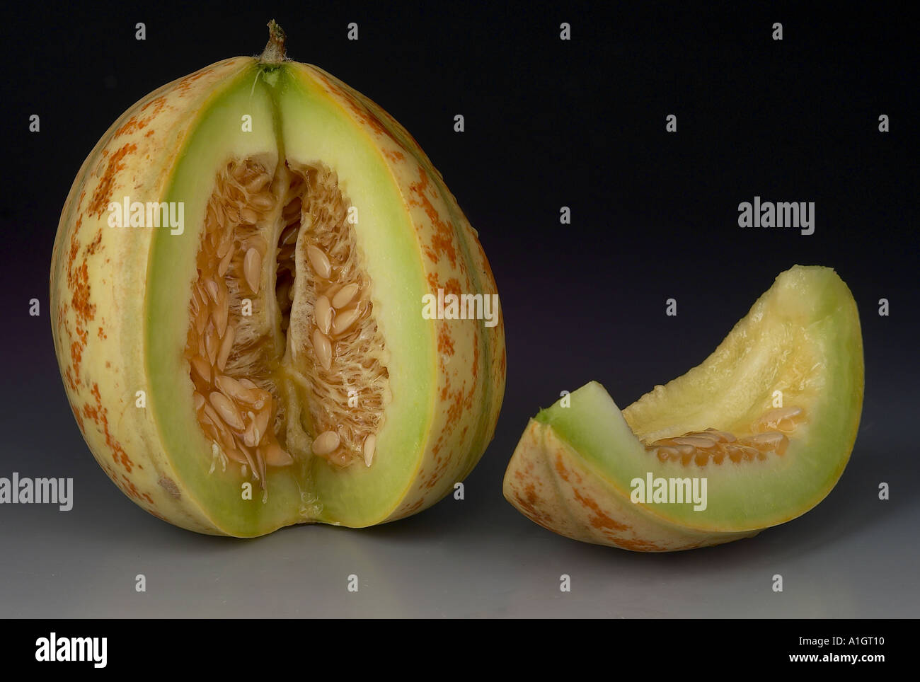 One piece of juicy sweet delicious eatable cut one slice fruit ...