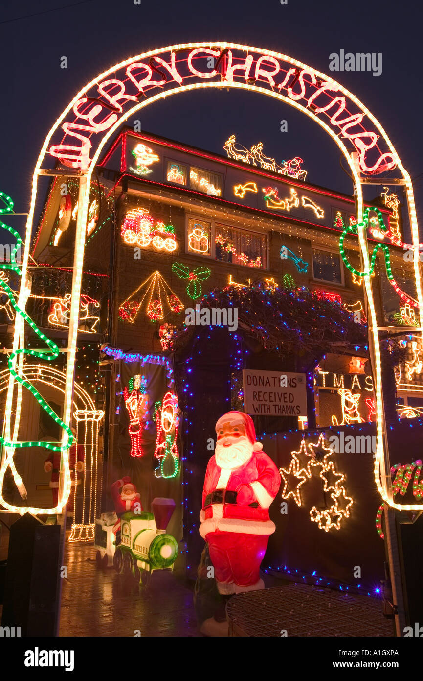 Christmas lights house lancashire hi-res stock photography and images ...