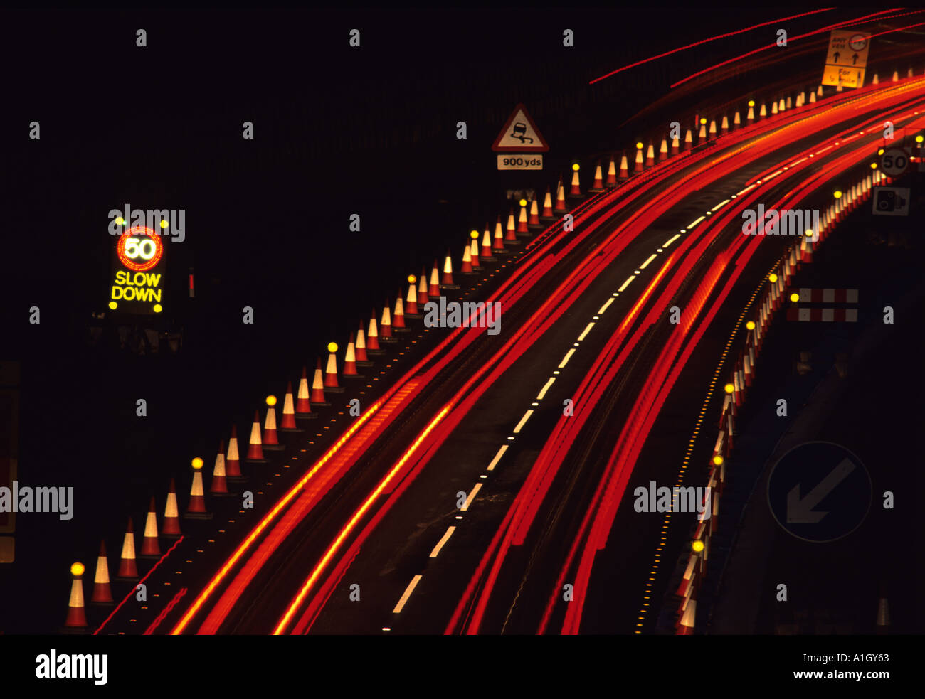 Motorway sign uk miles hi-res stock photography and images - Alamy