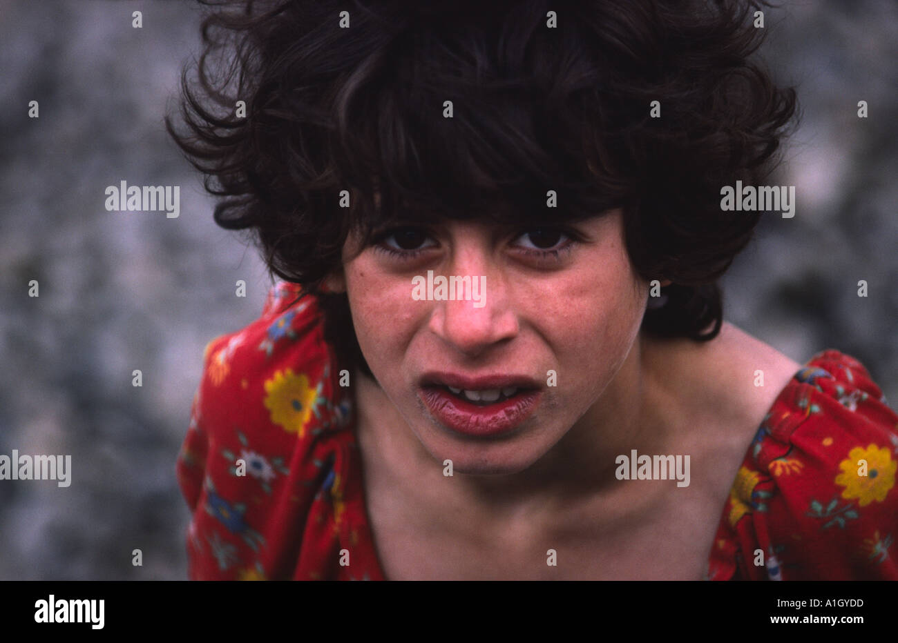 Gypsy girl Skopje Kosovo Yugoslavia Stock Photo - Alamy