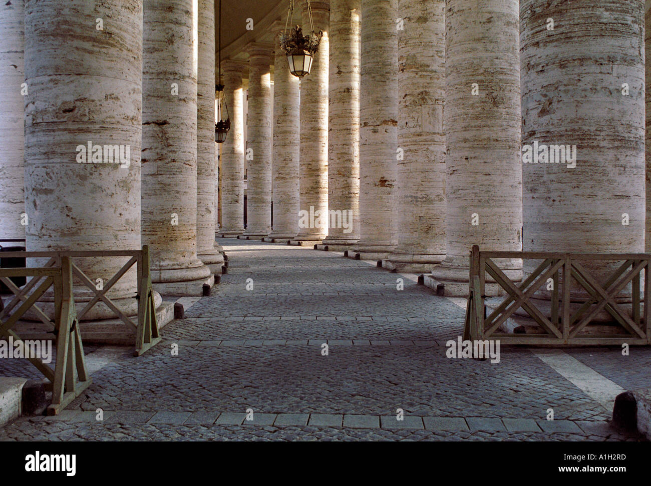 Columns in Vatican Rome Italy Stock Photo - Alamy