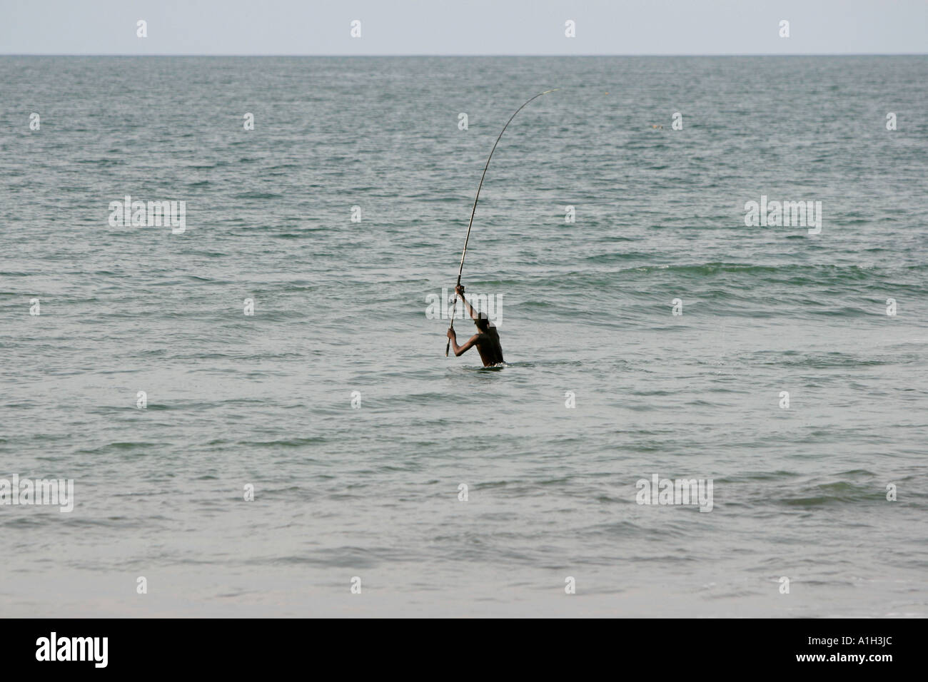 Surfcasting beach fishing hi-res stock photography and images - Alamy