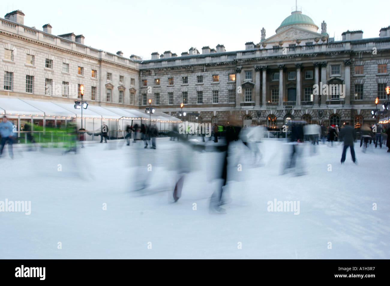 Somerset House ice rink London England Stock Photo - Alamy