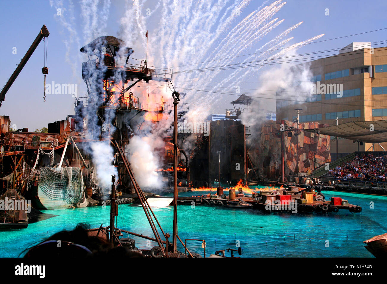 Water World set Universal Studios Los Angeles California Stock Photo ...