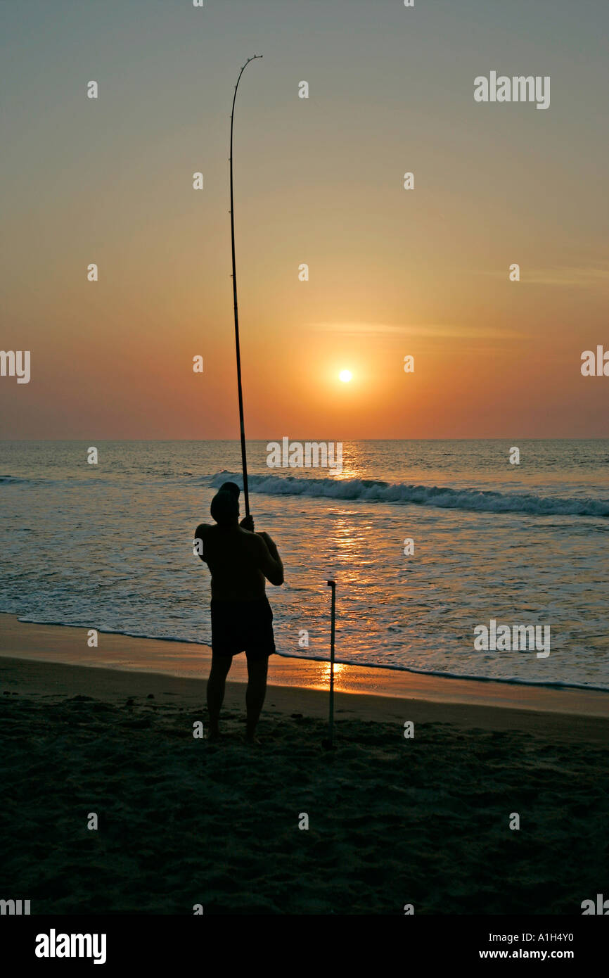 Surfcasting beach fishing hi-res stock photography and images - Alamy