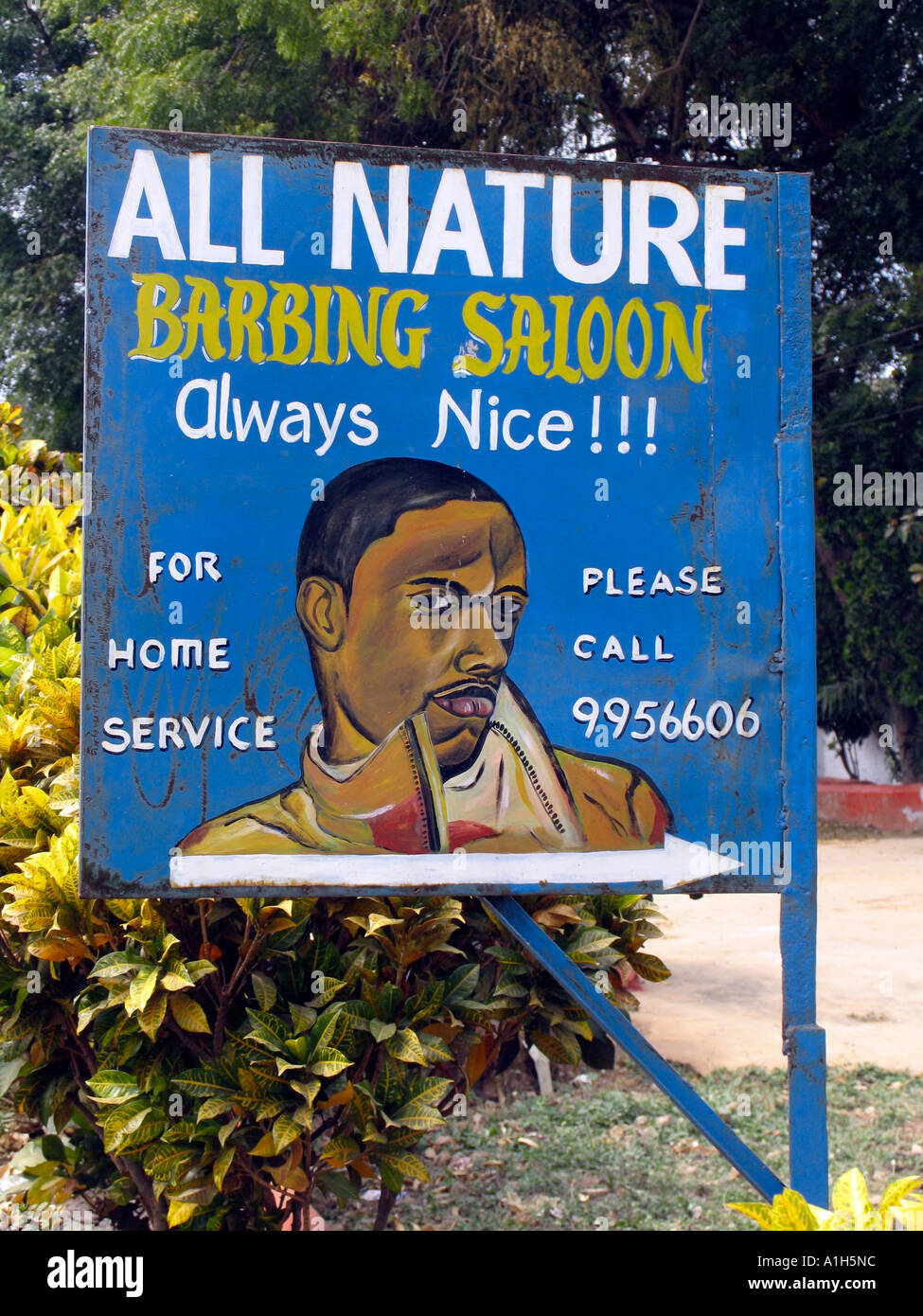 Funny barber sign hi-res stock photography and images - Alamy