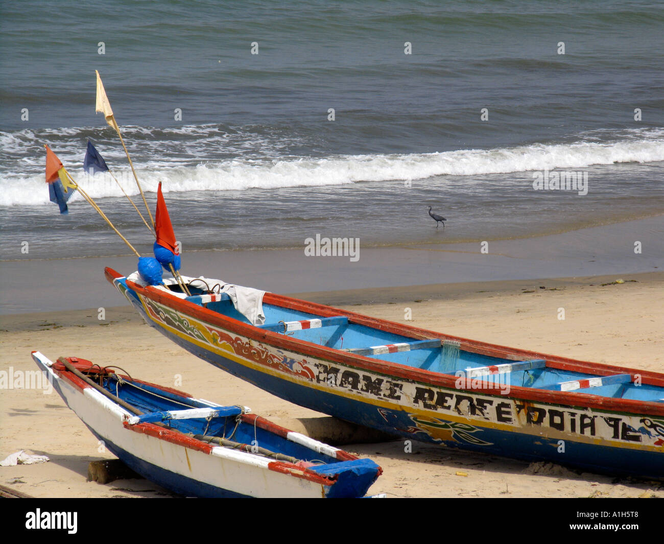 Fishing boats Bakau The Gambia Stock Photo - Alamy