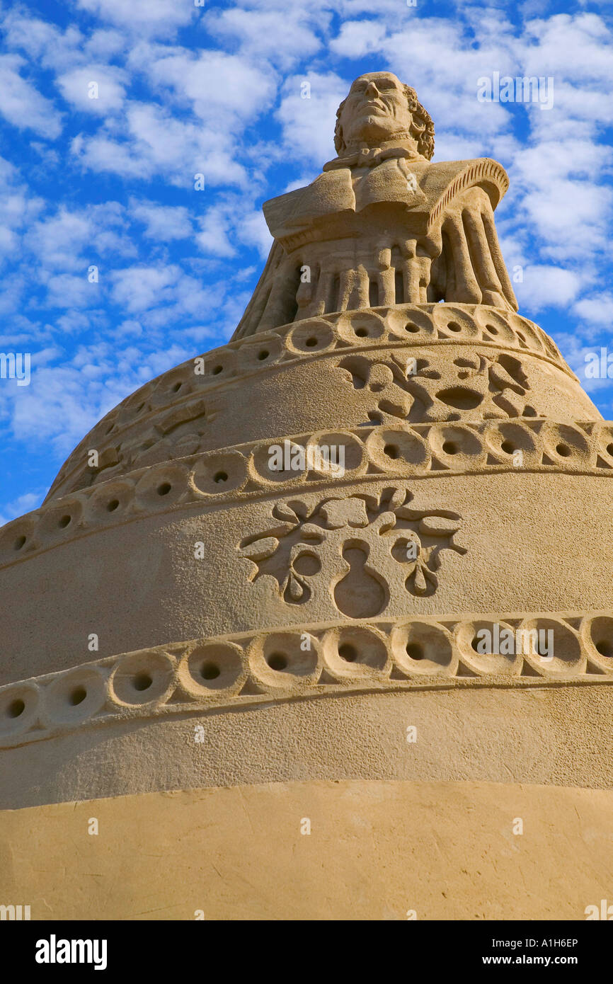 Sand sculpture of Hans Christian Andersen Stock Photo - Alamy