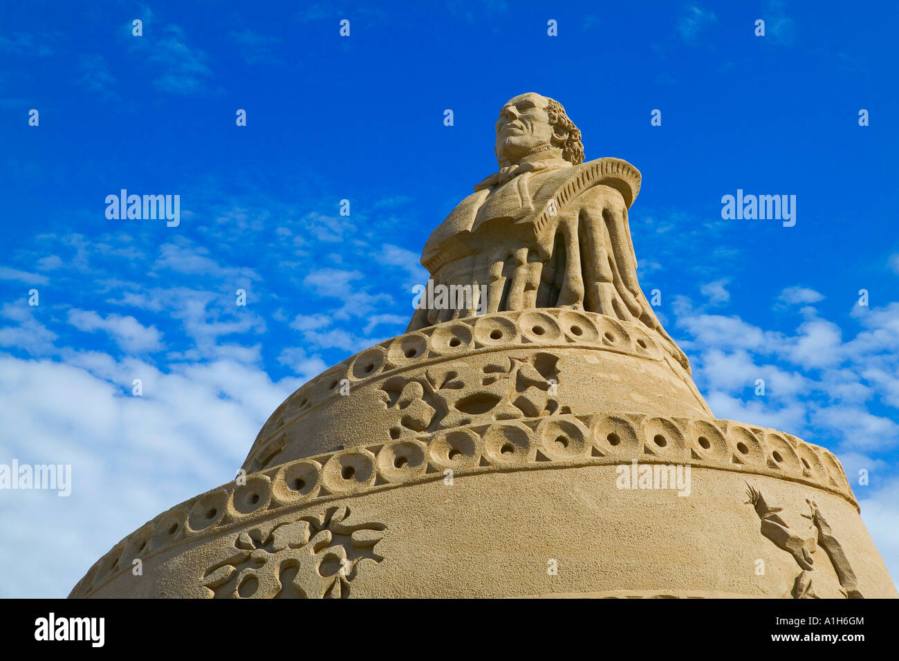 Sand sculpture of Hans Christian Andersen Stock Photo - Alamy