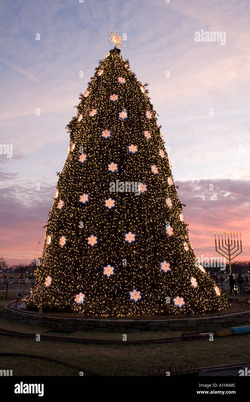 Menorah and christmas tree hi-res stock photography and images - Alamy