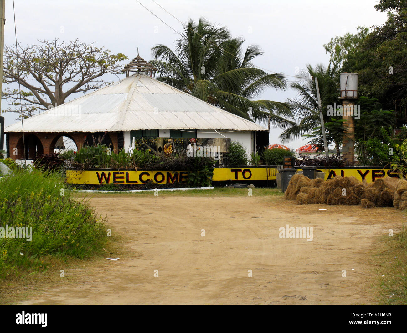 Calypso Beach Bar and restaurant The Cape Bakau The Gambia Stock Photo ...