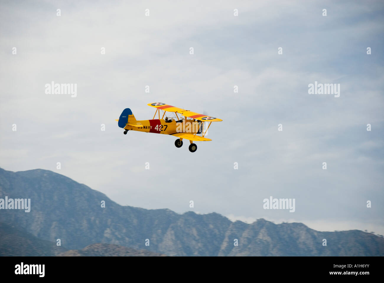 Biplane flyover palm springs air hi-res stock photography and images ...
