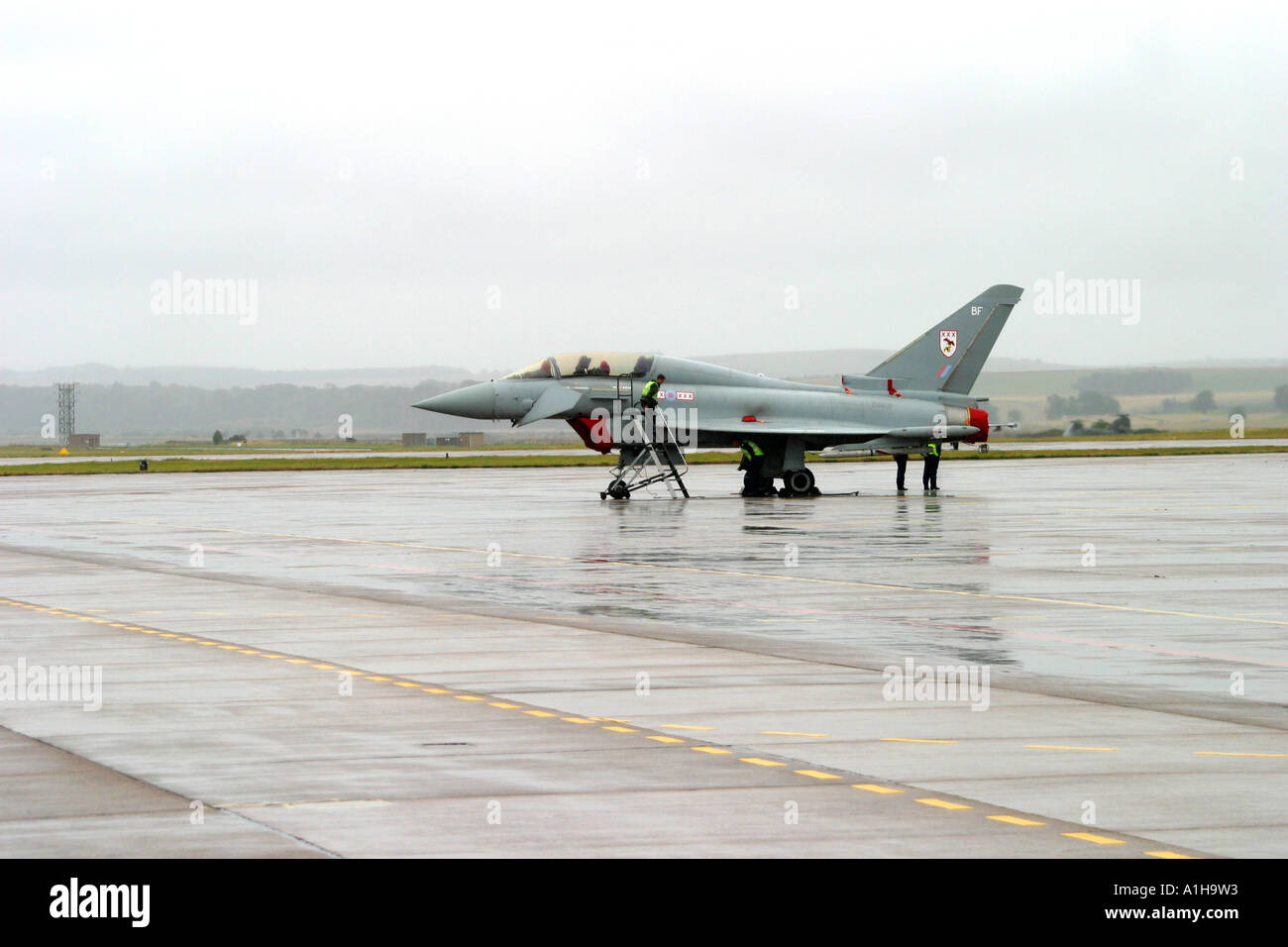 Eurofighter Typhoon fighter aircraft parked on ramp Stock Photo - Alamy