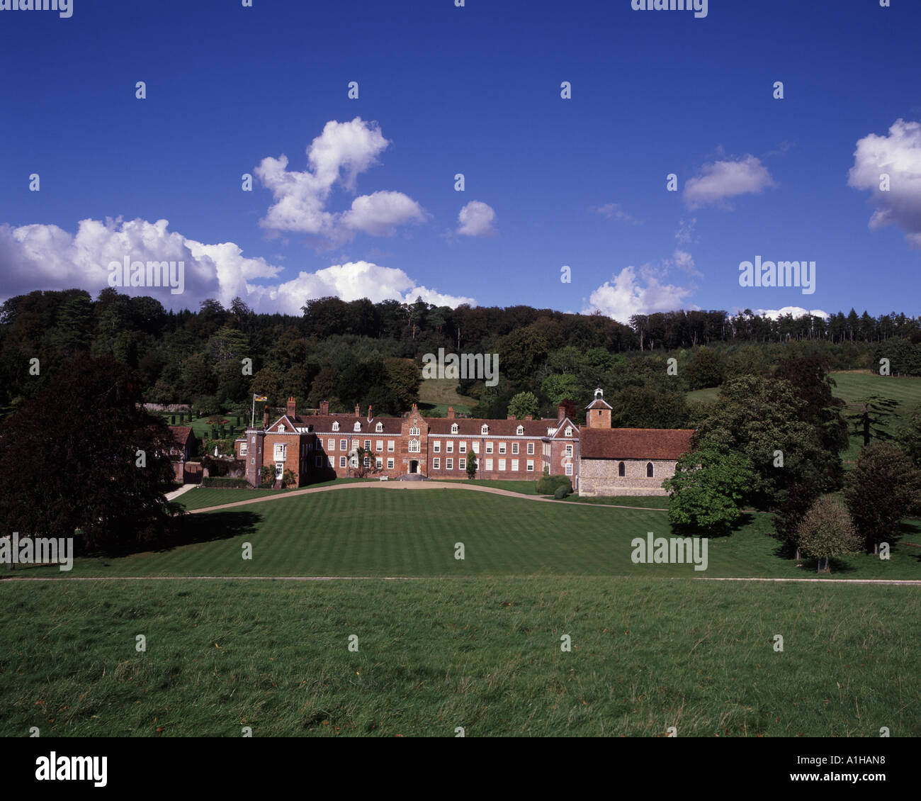 Stonor Park House set in a valley near Henley on Thames. The Stonor ...