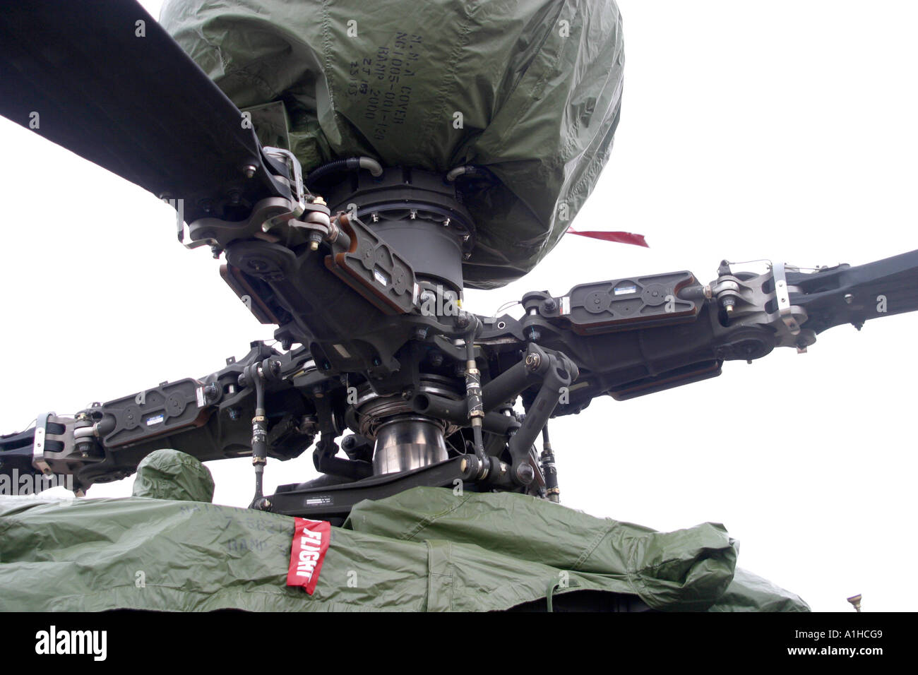 Rotorhead detail on Apache attack helicopter Stock Photo - Alamy