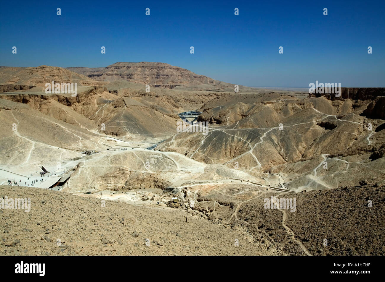 Panoramic view of the Valley of the Kings near Luxor, Egypt Stock Photo ...