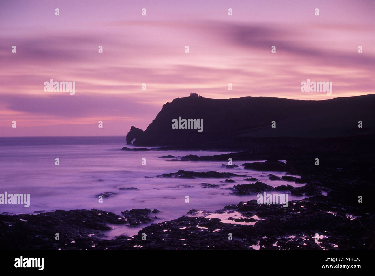 Prawle Point at dusk South Devon England UK Stock Photo - Alamy