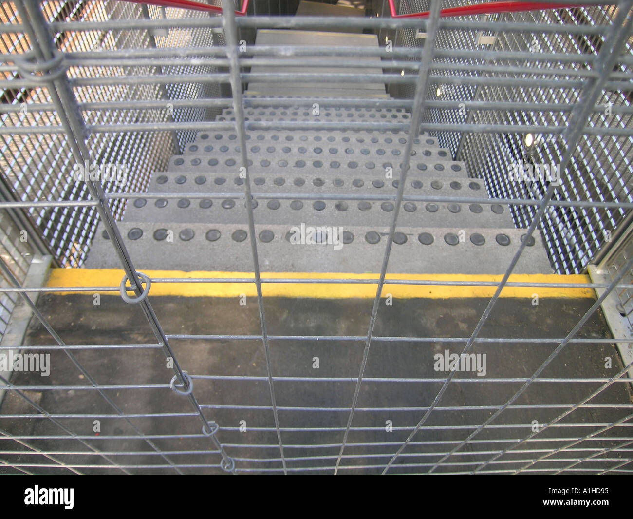 railing / modern path / steel staircase Stock Photo - Alamy