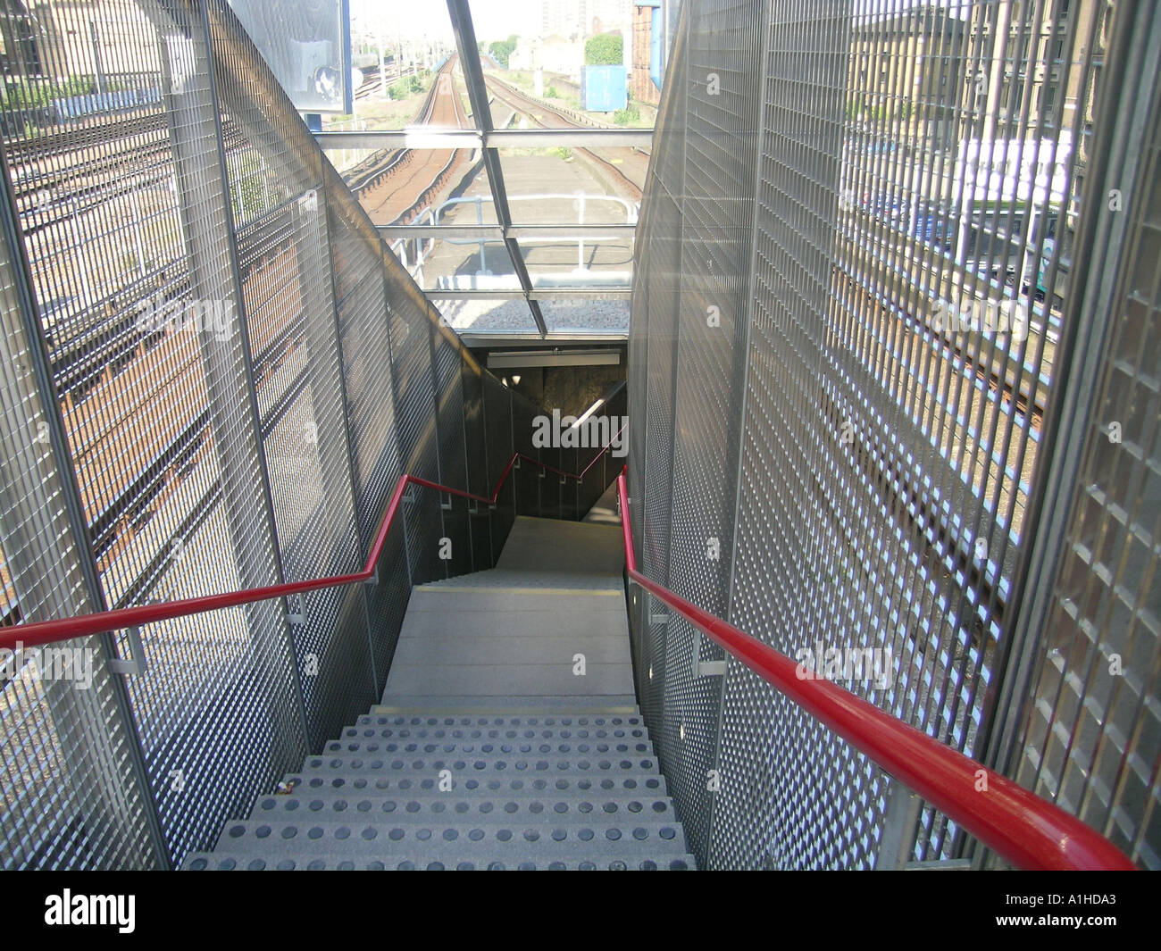 modern path / steel staircase Stock Photo - Alamy