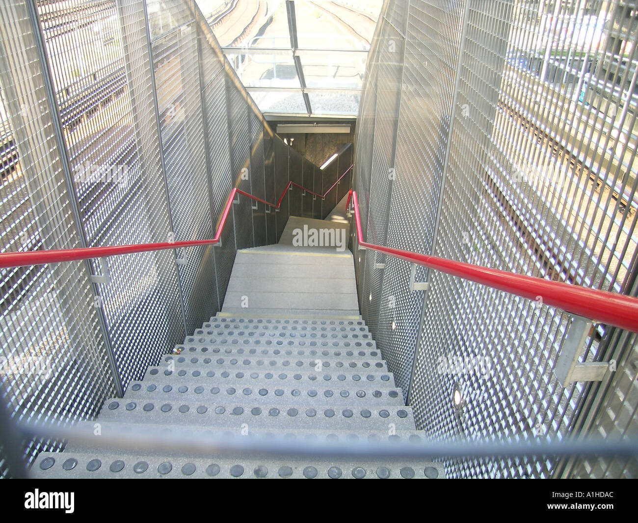 modern path / steel staircase Stock Photo - Alamy