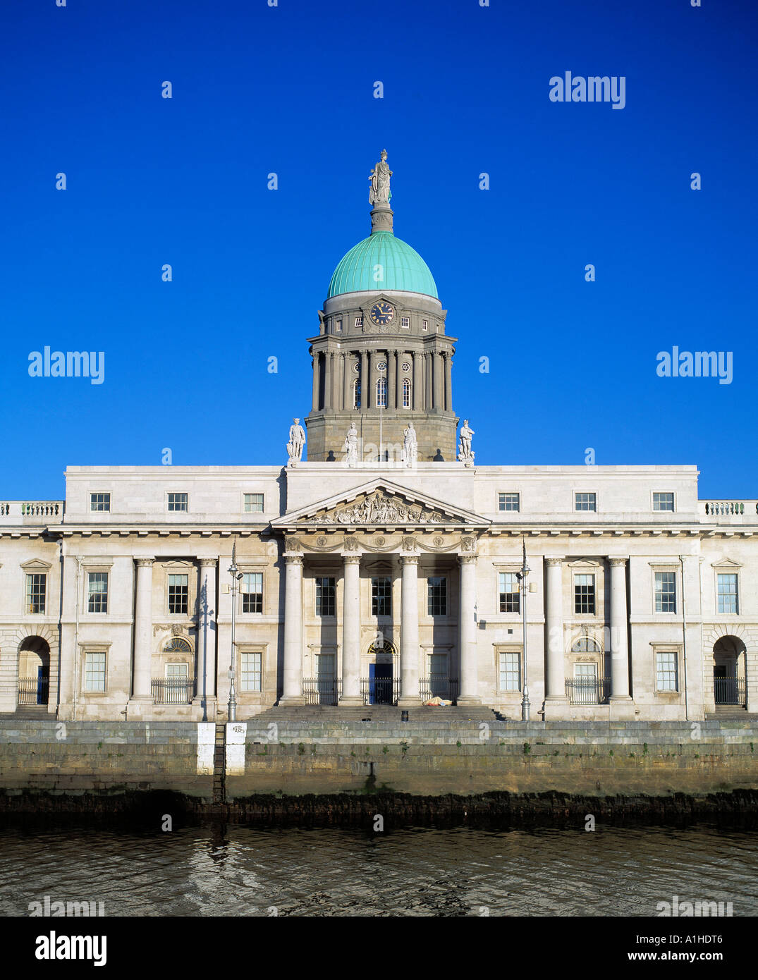 large design land marked building on the liffey river bank Stock Photo ...
