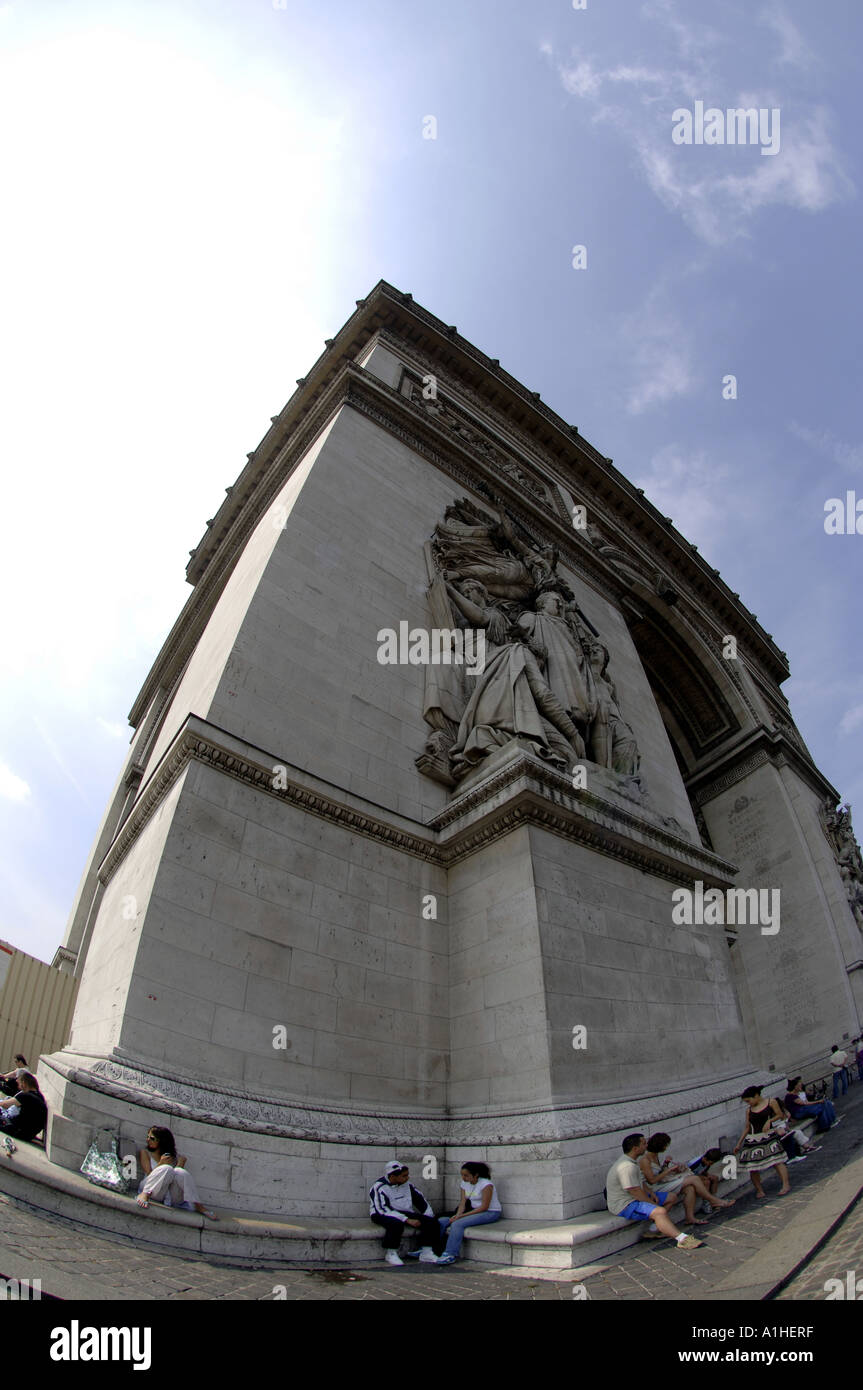 arc de triomphe arch archway detail design motifs stone masonry craft ...