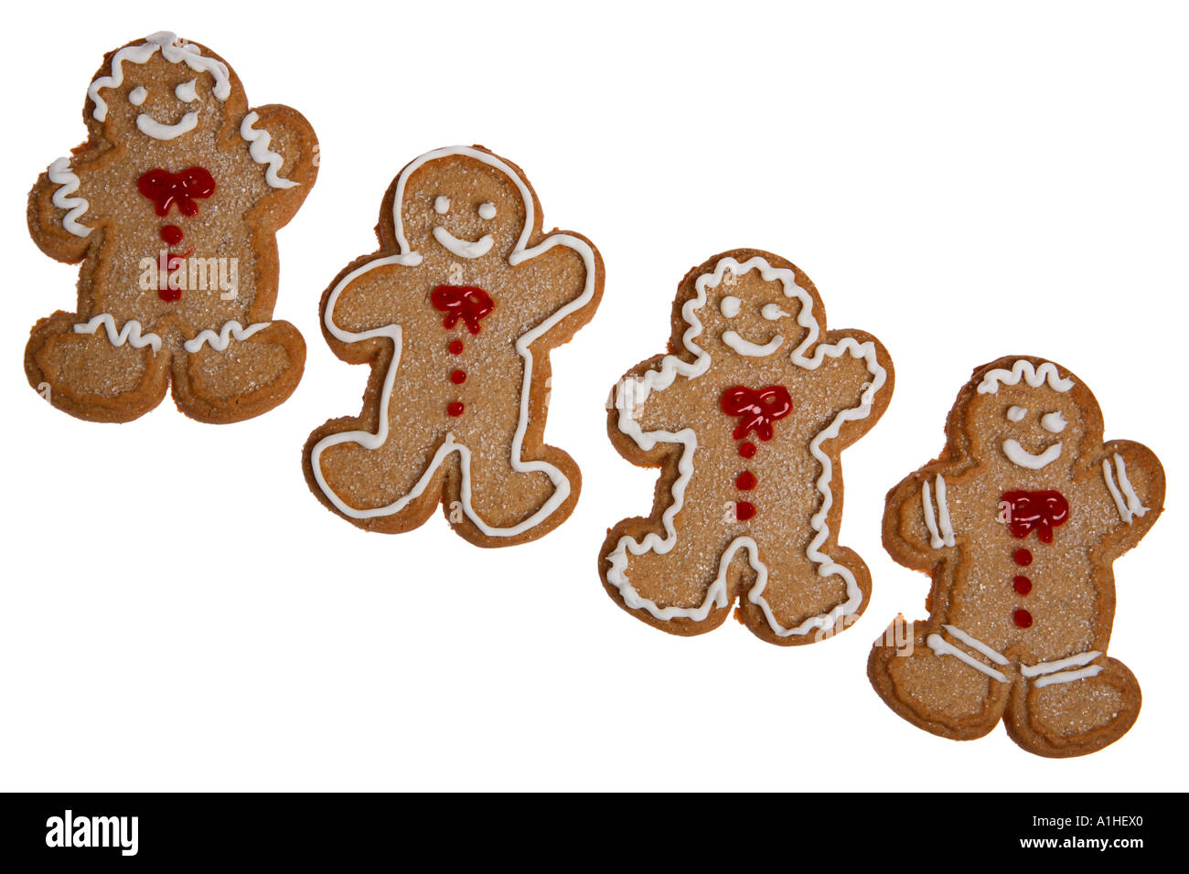 Gingerbread men cookies Stock Photo - Alamy