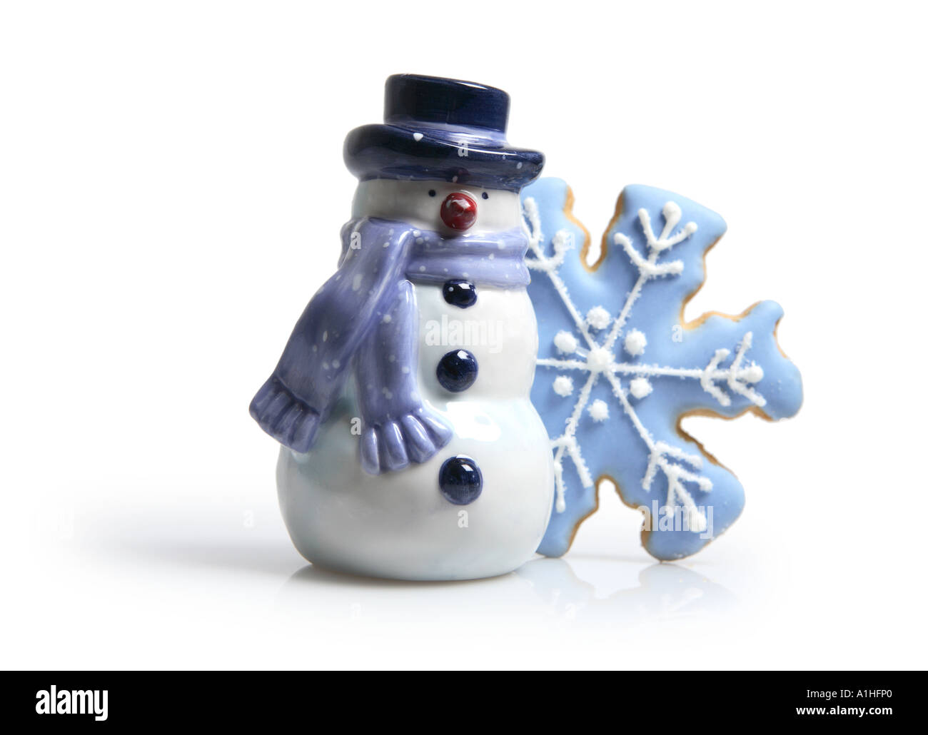 Snowman and snowflake cookie Stock Photo - Alamy Snowman and snowflake cookie Stock Photo - Alamy