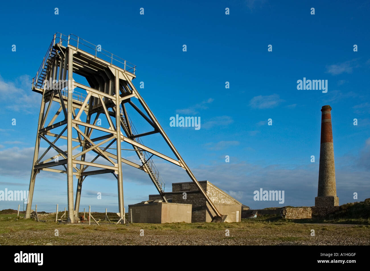 tin mine headframe Stock Photo - Alamy