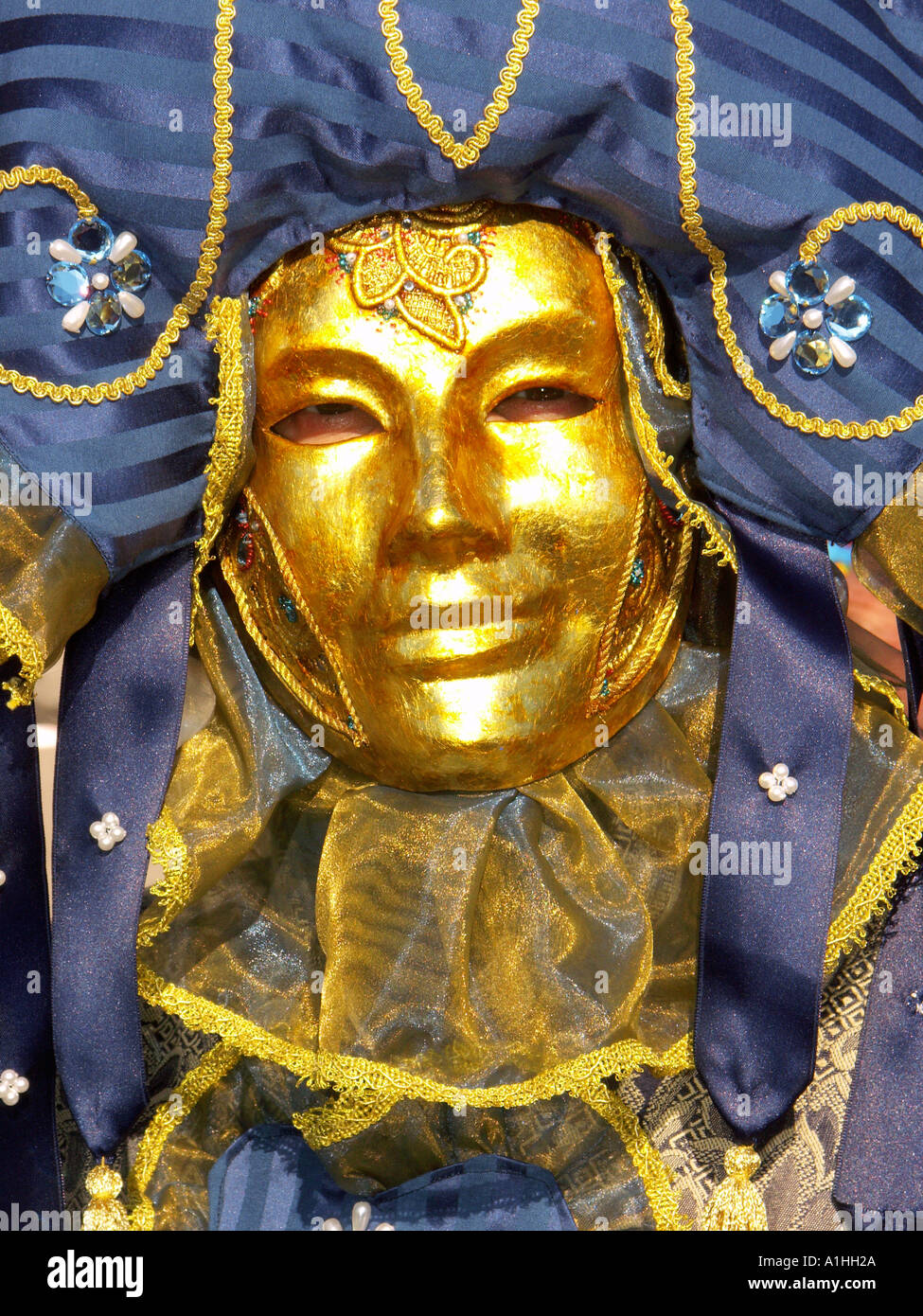 Person wearing Carnival costume and Mask Venice yearly winter February ...