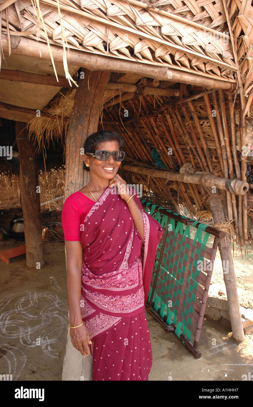 A woman returns home in India after a successful operation to remove a ...