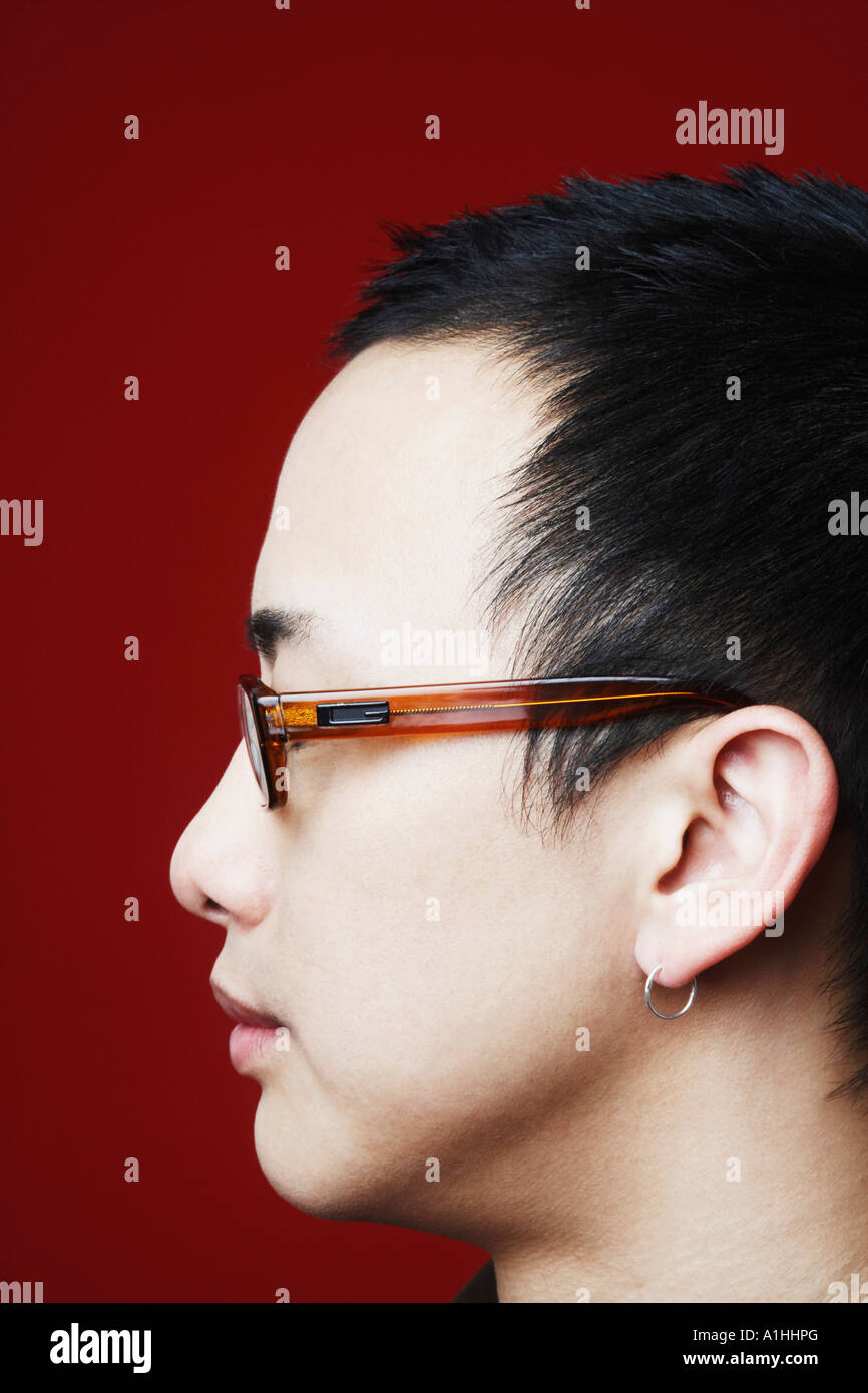 Chinese man side face close up hi-res stock photography and images - Alamy