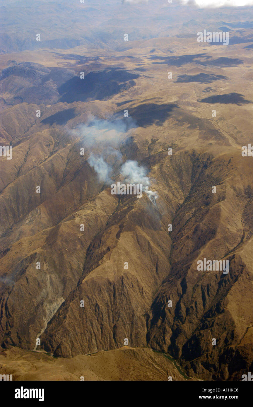 View from an airplane over the Andes in Peru Stock Photo - Alamy