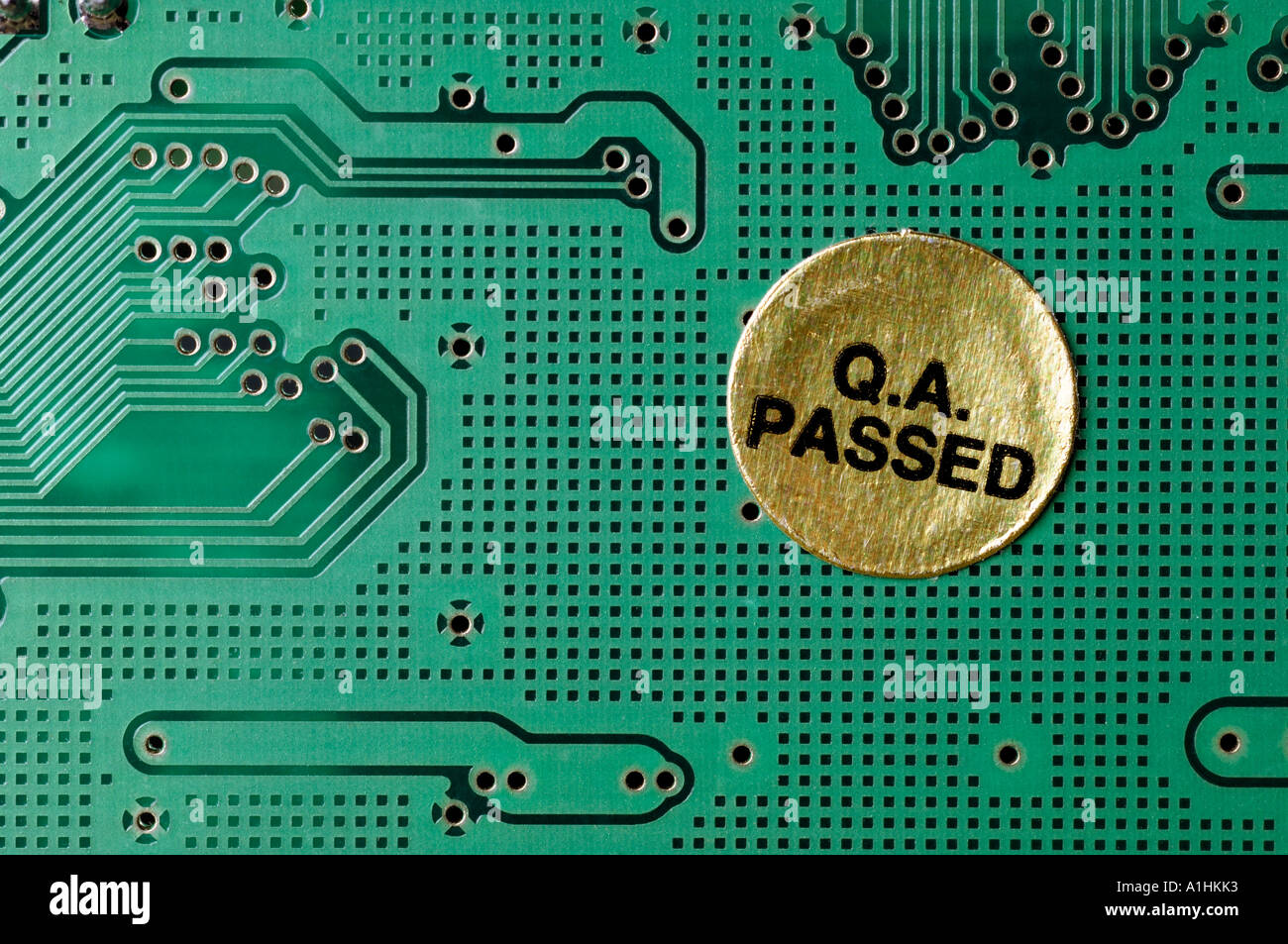 QA passed computer component Stock Photo - Alamy