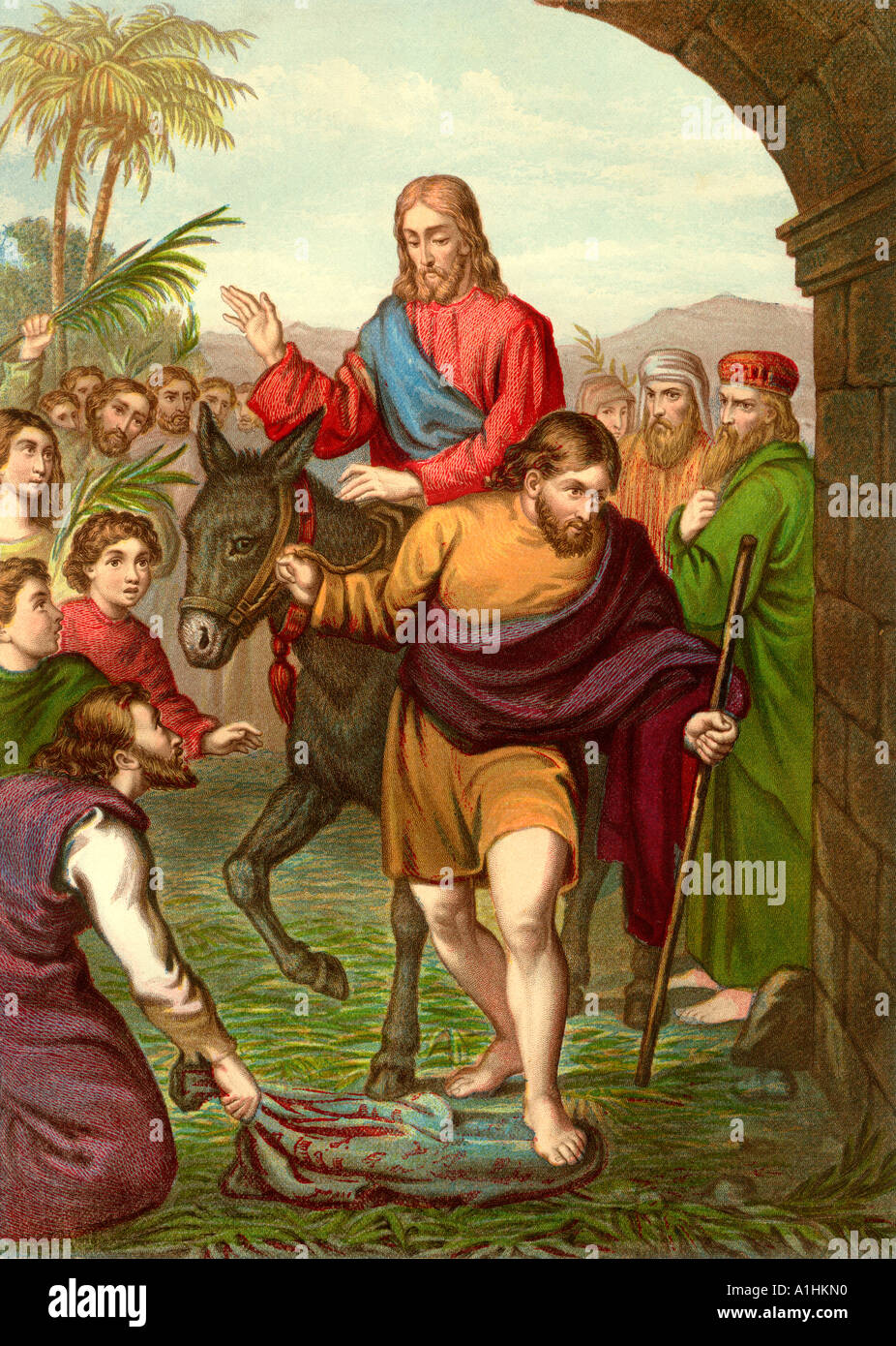 Entry of christ into jerusalem hi-res stock photography and images - Alamy
