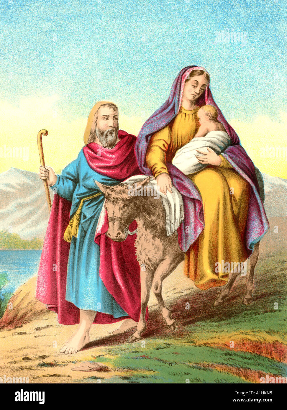 Flight of jesus christ into egypt hi-res stock photography and images ...
