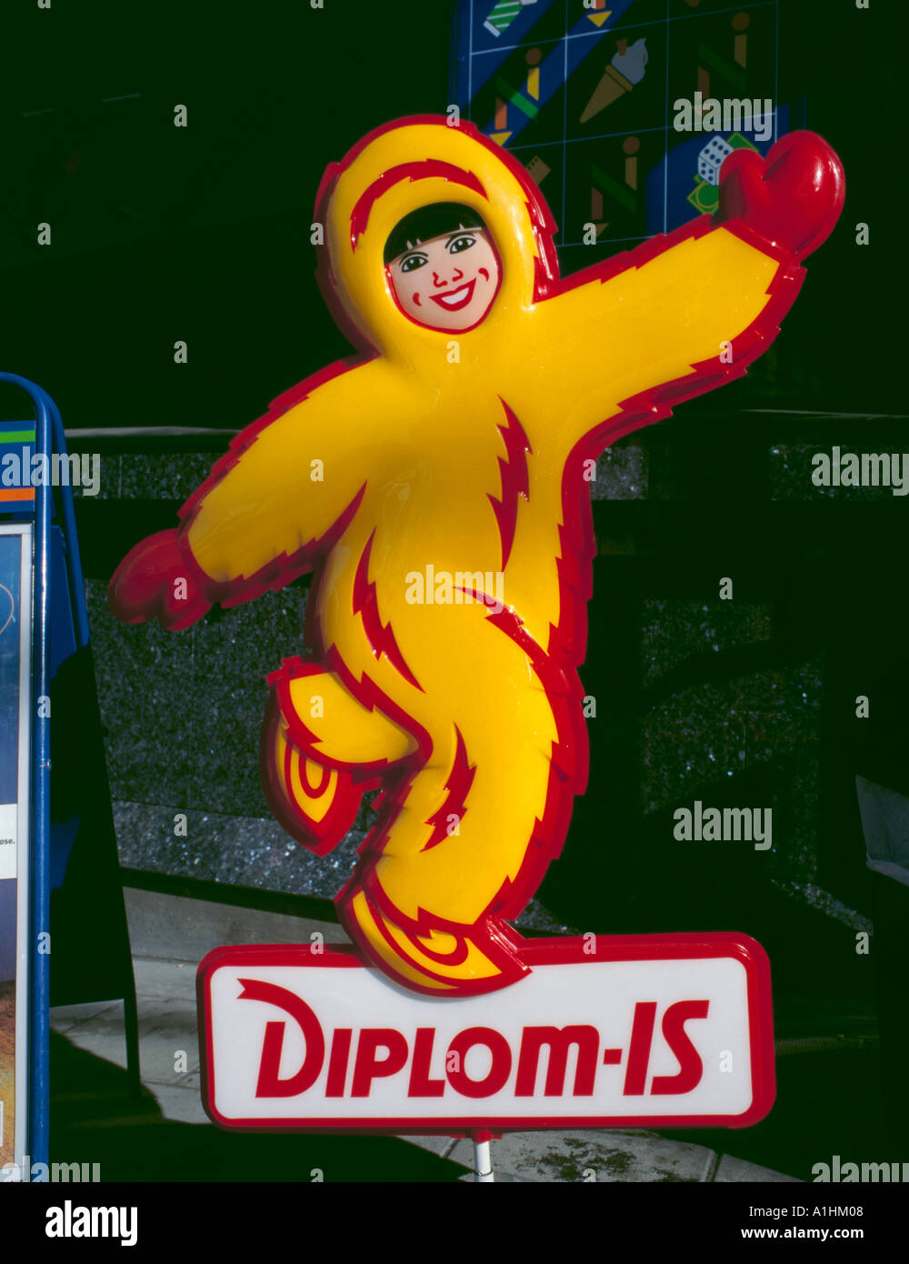 Diplom Is advertisement / logo / trademark / sign, Norway Stock Photo ...