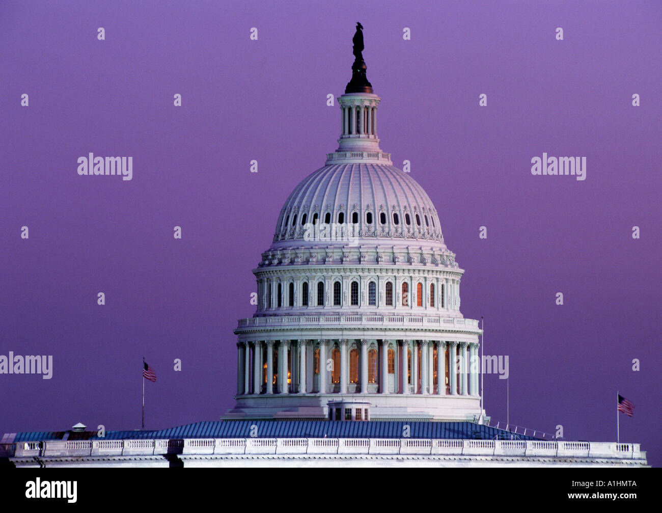 USA Washington DC The Capitol Building at Dusk The United States of ...